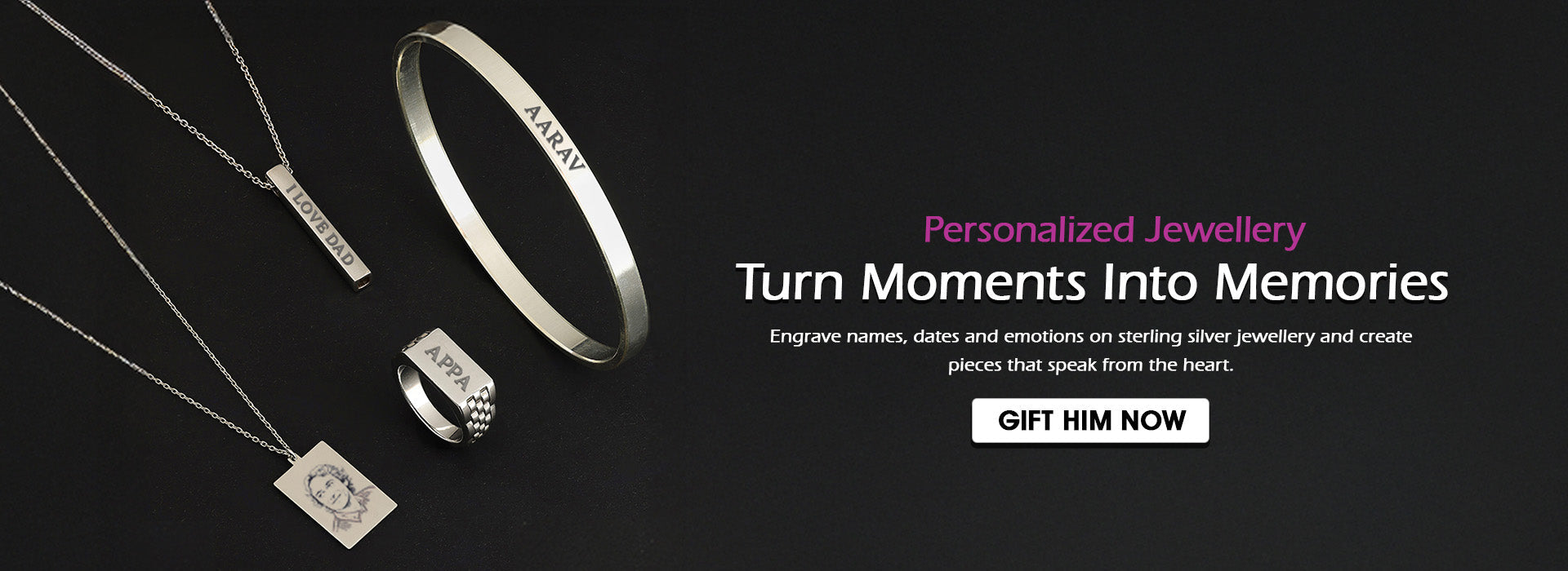 Personalized Jewellery – Custom Engraved 925 Sterling Silver Pieces – Vendi